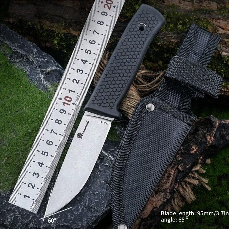 Couteau de survie robuste et tranchant pour usage extérieur, couteau de camping tactique à haute ...