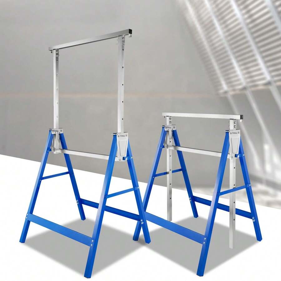 Scaffolding Trestle Set Of 4, Work Trestle, 7-Way Height Adjustable 80 ...