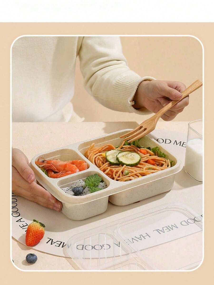 1pc Random Color Snack Containers, Divided Bento Lunch Box With ...