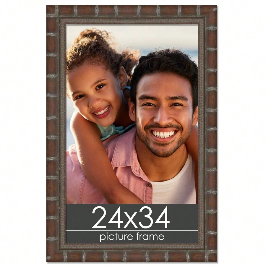 Custompictureframes.Com 24x34 Modern Bamboo Picture Frame UV Acrylic 5 ...