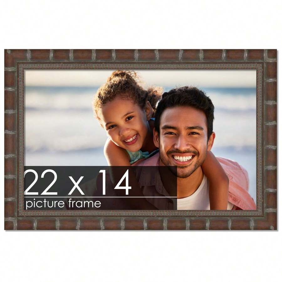 Custompictureframes.Com 22x14 Modern Bamboo Picture Frame UV Acrylic 5 ...
