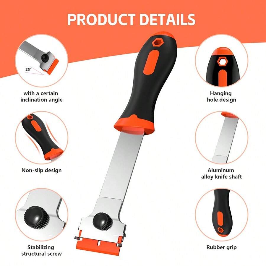 Razor Blade Scraper, 2 PCS Razor Scraper Tool For Removing Label ...