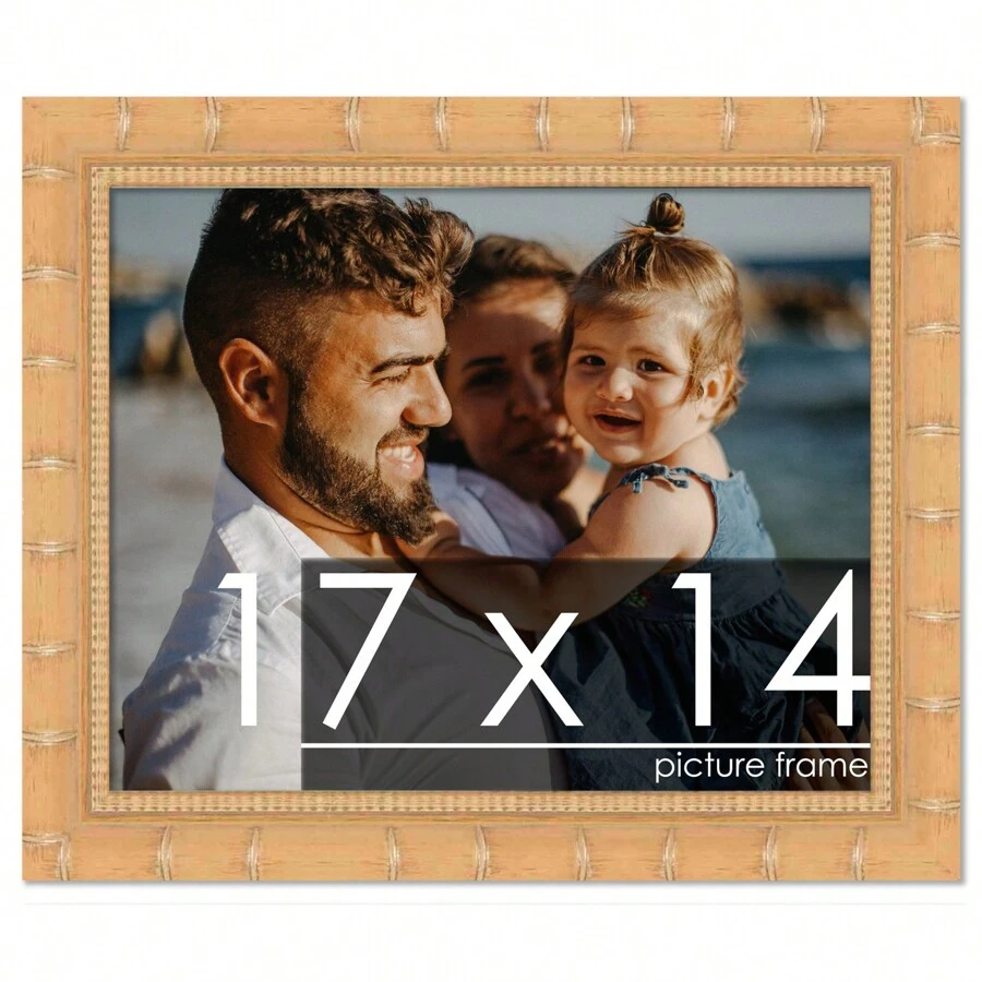 Custompictureframes.Com 17x14 Modern Bamboo Picture Frame UV Acrylic 5 ...