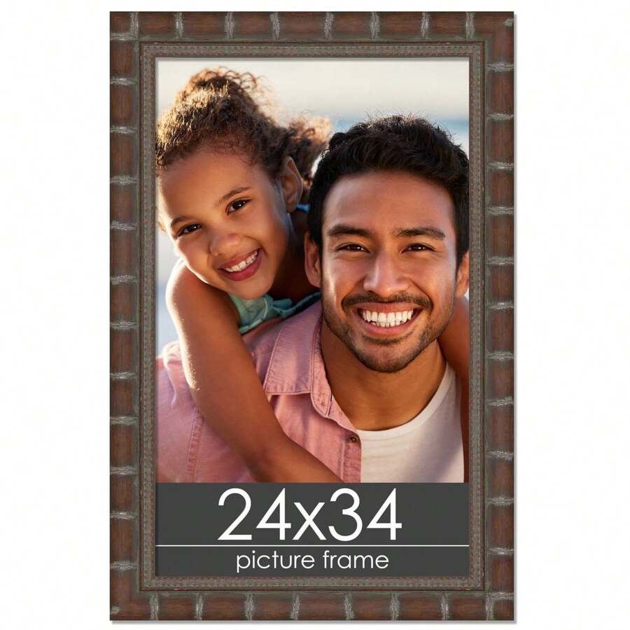 Custompictureframes.Com 24x34 Modern Bamboo Picture Frame UV Acrylic 5 ...