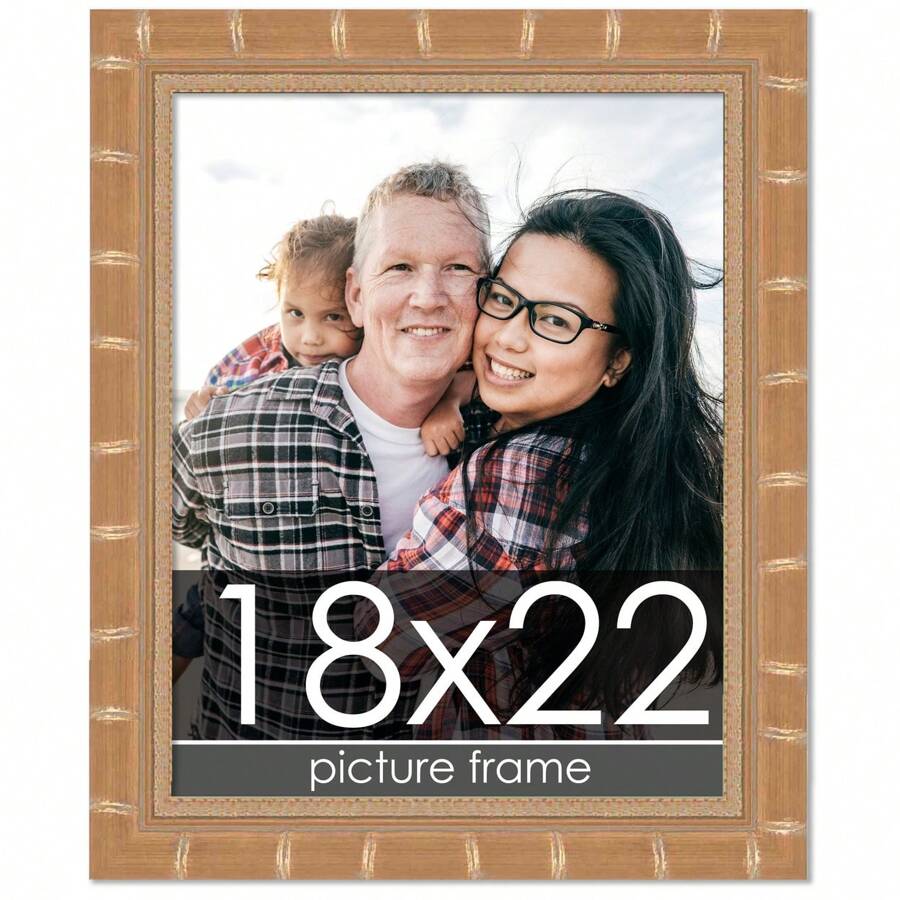 Custompictureframes.Com 18x22 Modern Bamboo Picture Frame UV Acrylic 5 ...