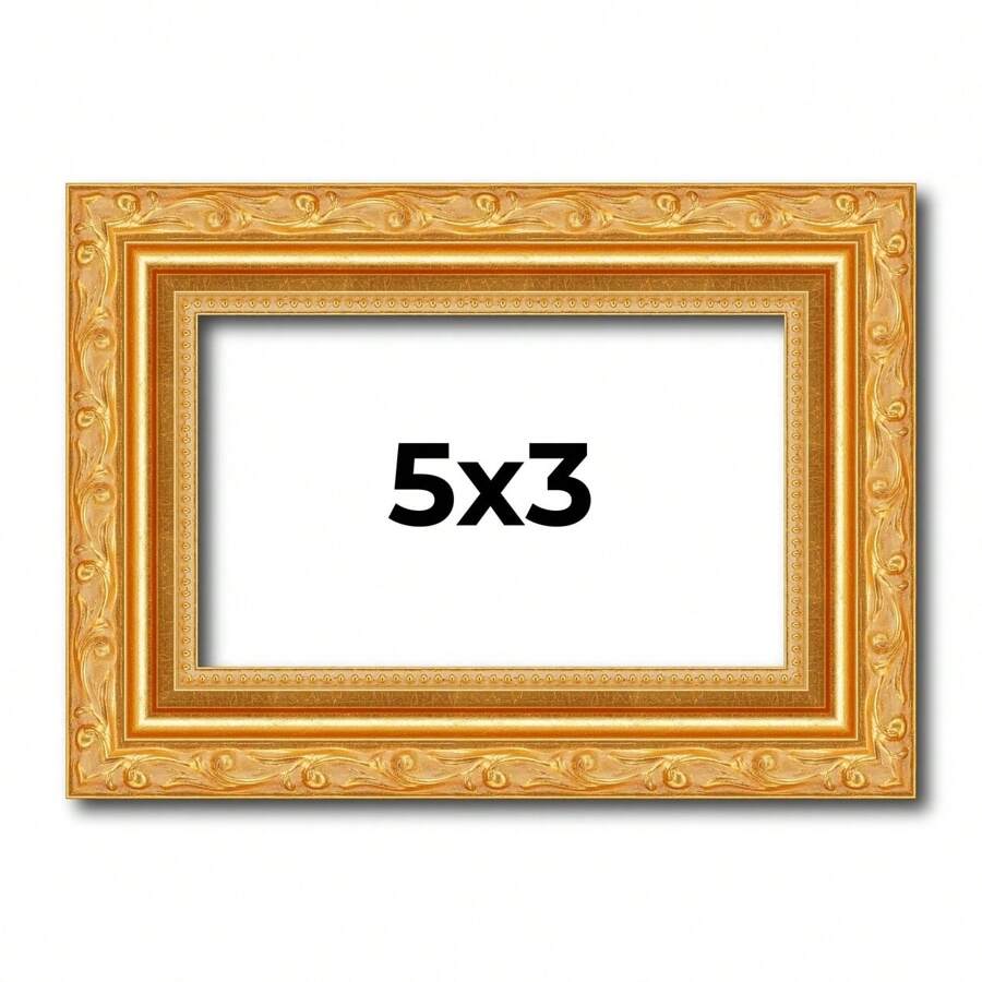 Custompictureframes.Com 5x3 Wood Antique Frame With UV Acrylic 4 ...