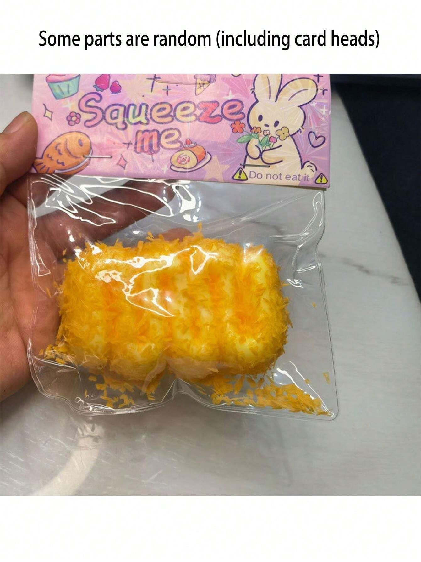 Fried Food Squeeze Toys, Cat Paw Waffles, Fake Aburaage Squeeze, Stress ...