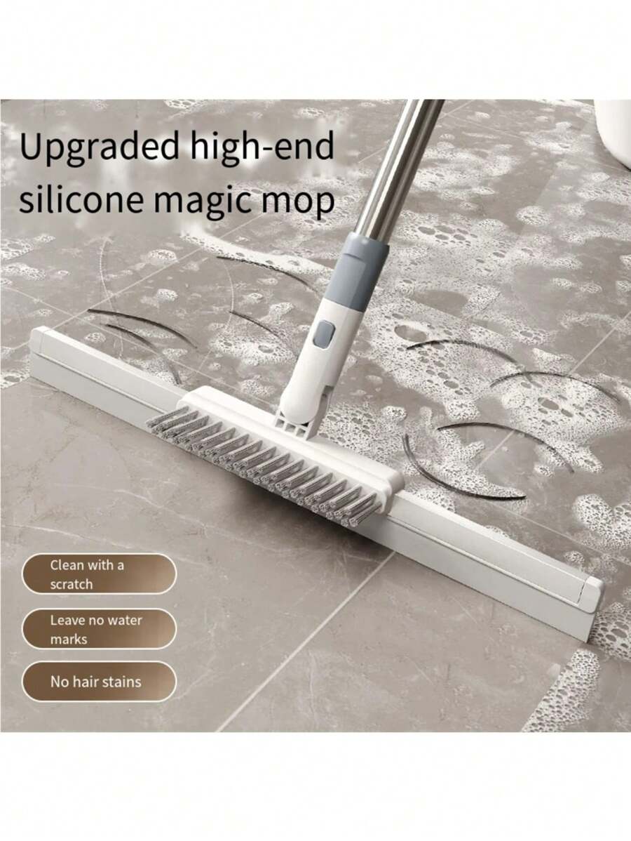 Silicone Magic Sweeper - Scrubbing And Mopping In One - Bathroom And ...