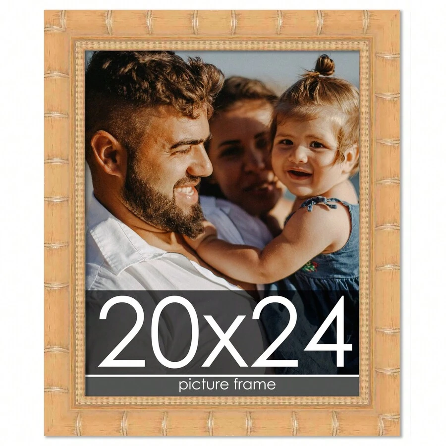 Custompictureframes.Com 20x24 Modern Bamboo Picture Frame UV Acrylic 5 ...