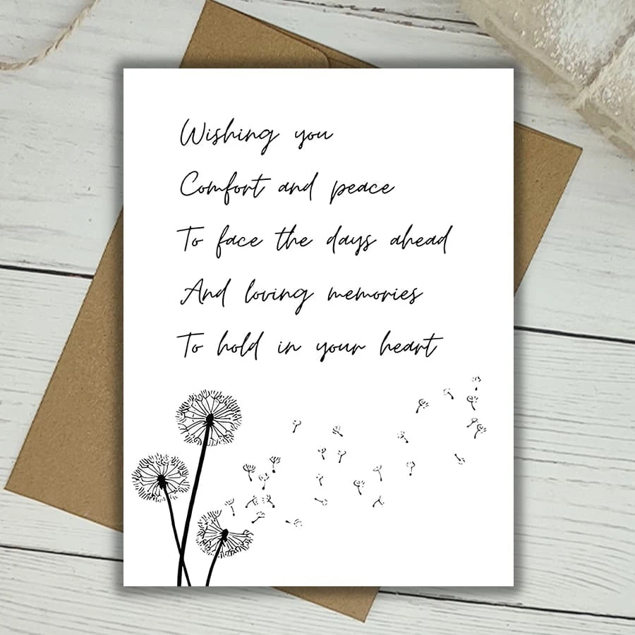 Cartão de Condolências de Mais Profundo Pesar - Perfeito para Luto ...
