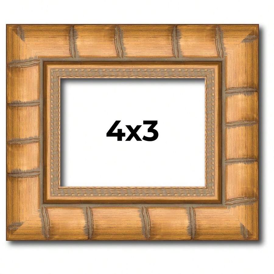 Custompictureframes.Com 4x3 Modern Bamboo Picture Frame UV Acrylic 5 ...