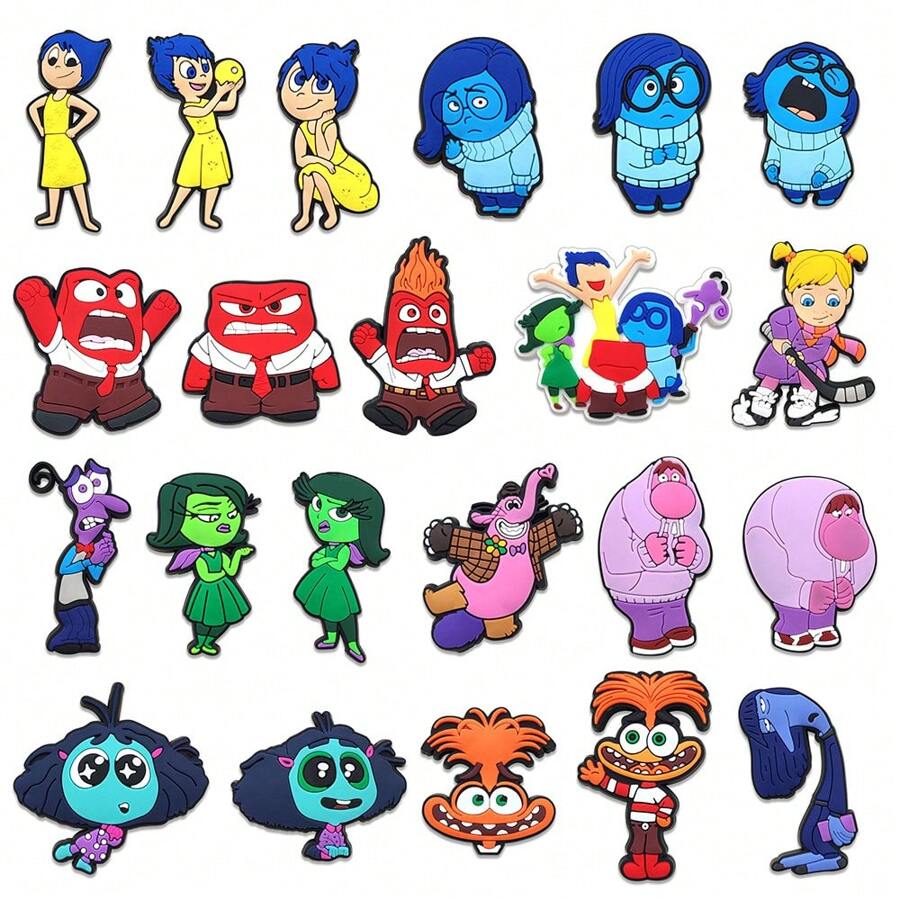 22pcs Inside Out Series Shoe Charms Set For Clogs Bubble Slides Sandals ...