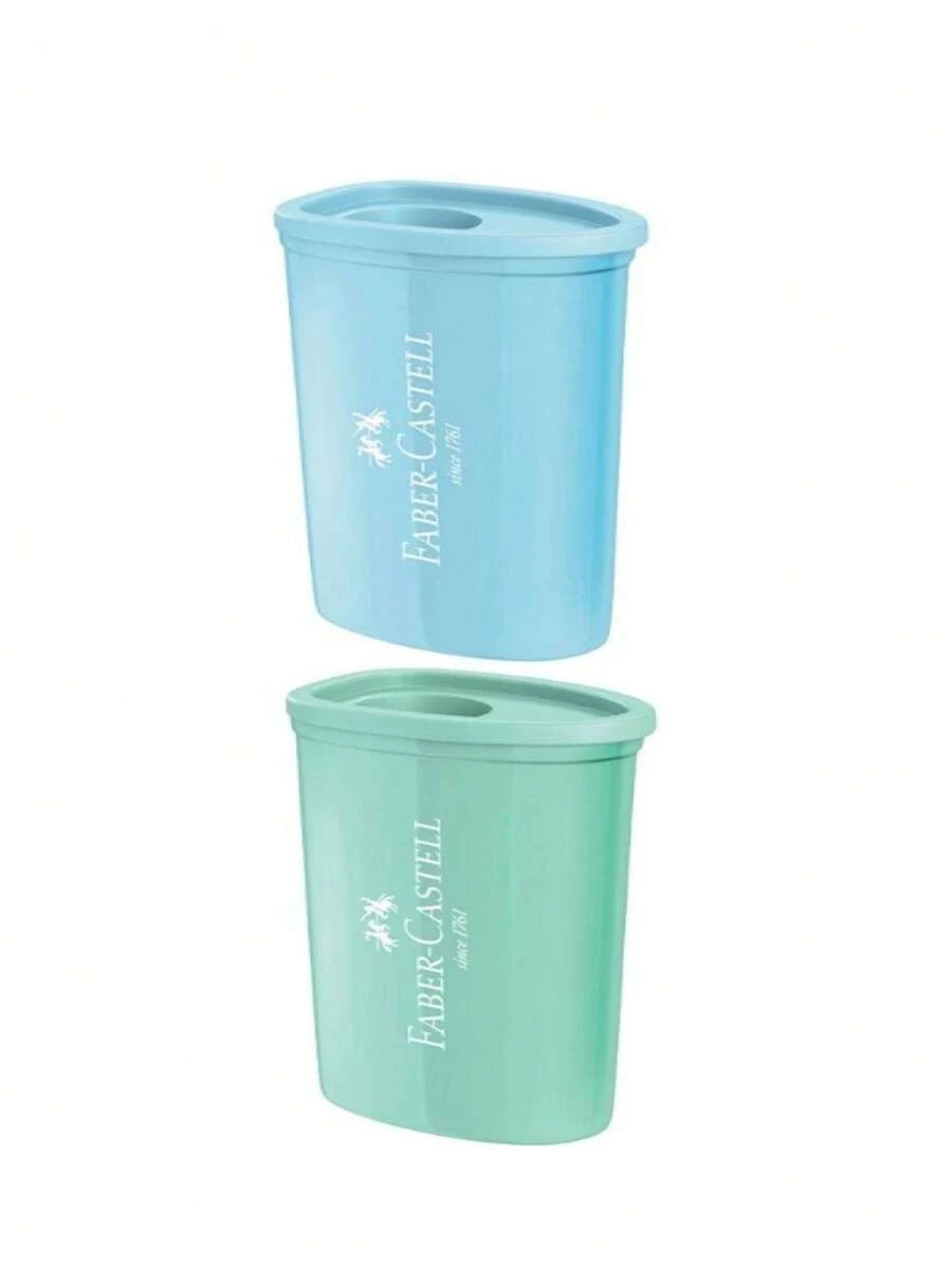 Faber-Castell Pencil Sharpener With Triangular Container Pastel Tones ...