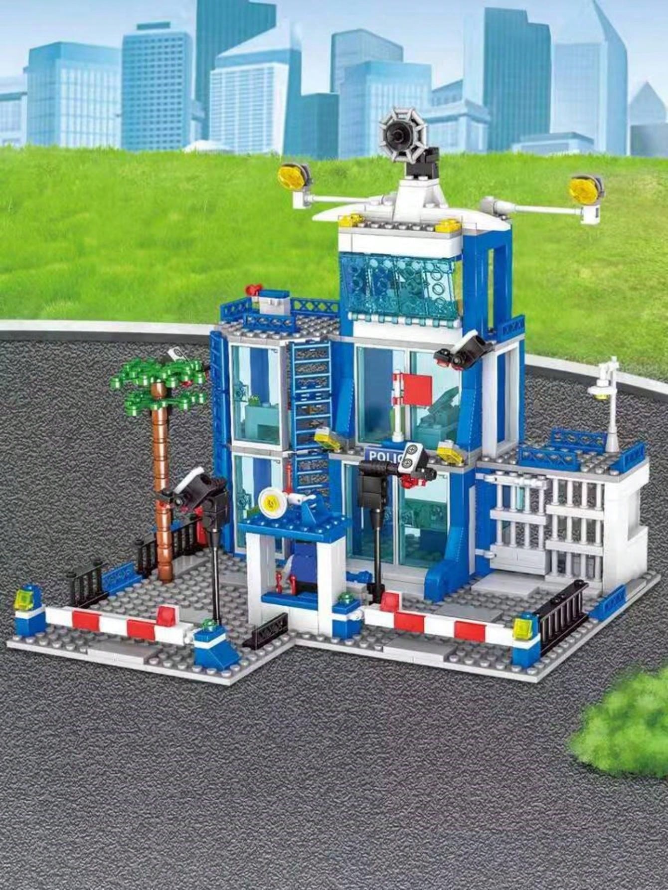 Riceblcok 570-Piece City Police Station Building Set - Durable Abs ...