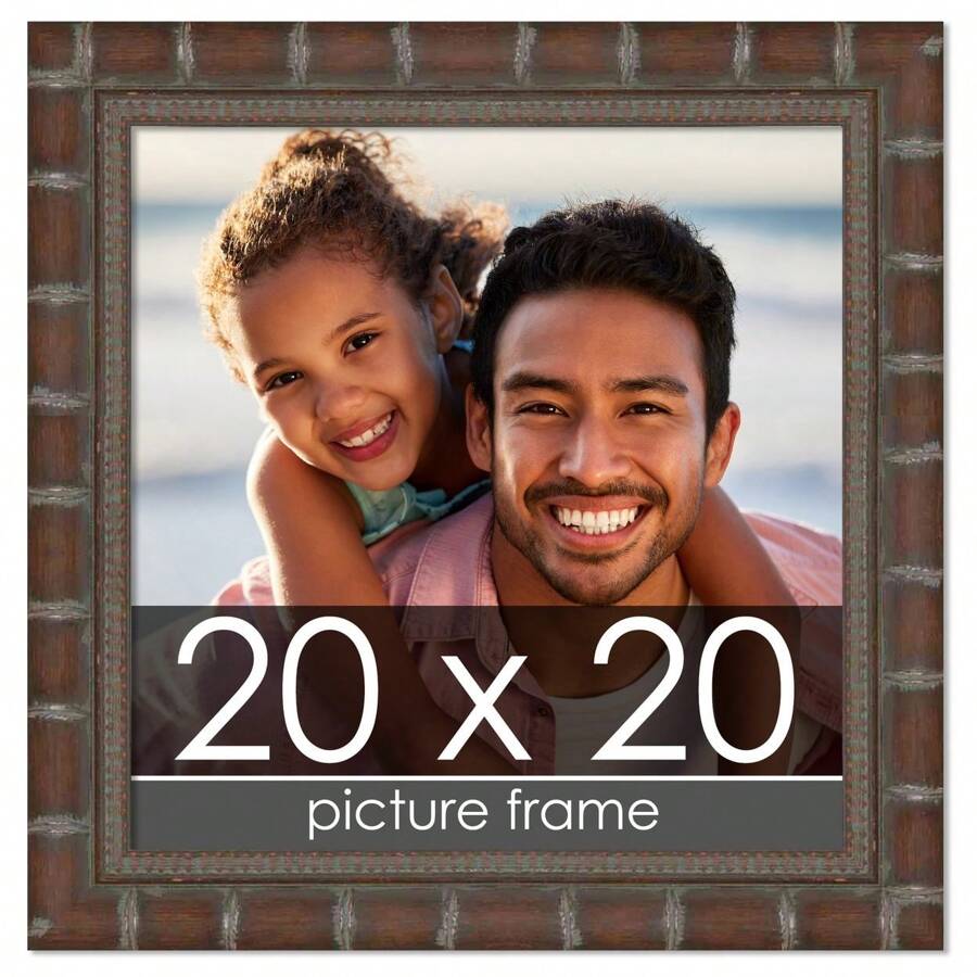 Custompictureframes.Com 20x20 Modern Bamboo Picture Frame UV Acrylic 5 ...