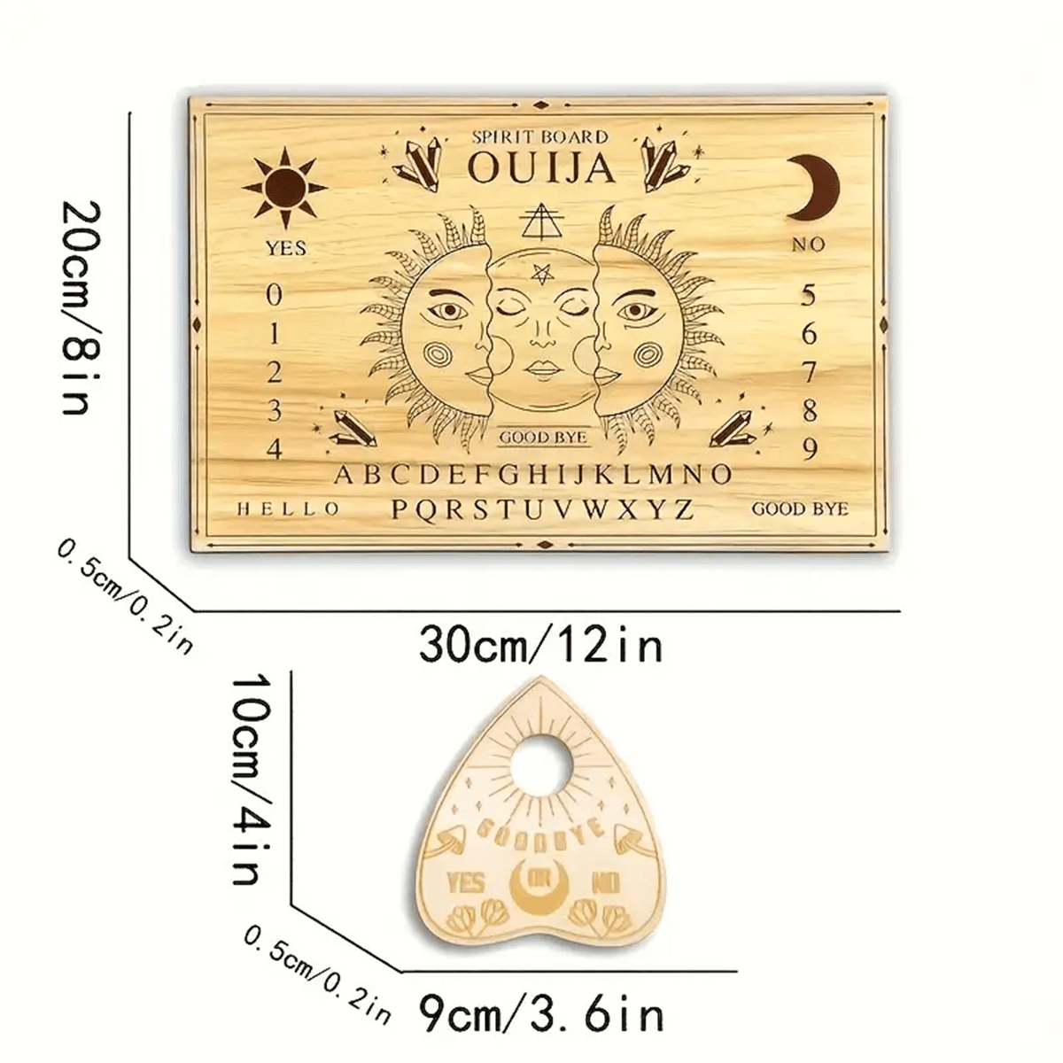 Ouija Spirit Board: Wooden Ouija Set For Ghostly Fun - Perfect For ...