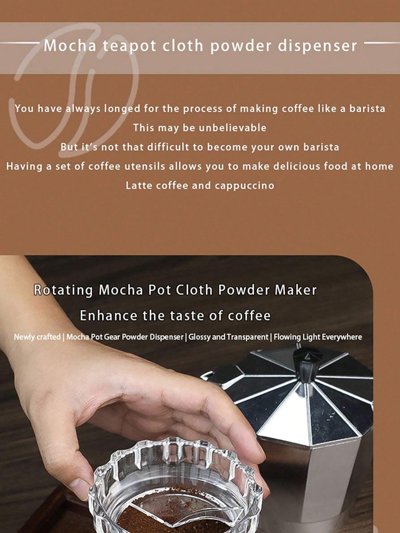 Embudo de llenado de polvo de café para cafetera Moka, herramienta ...