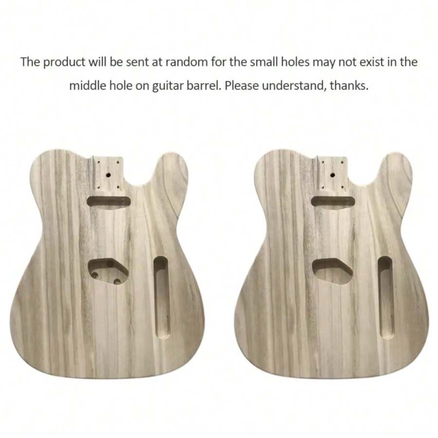 Polished Wood Type Electric Guitar Barrel DIY Electric Maple Guitar ...