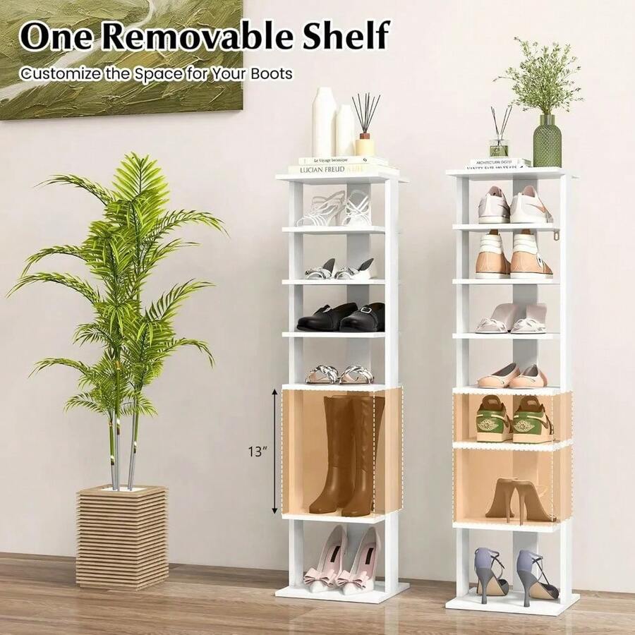 Vertical Shoe Rack, Patented Space Saving Corner Shoe Rack , Narrow ...