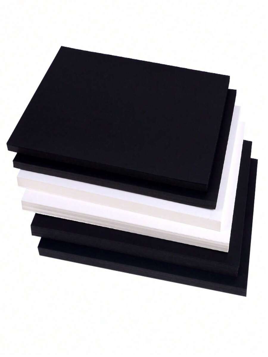 20 Pieces Of A4 Black And White Thick Cardboard Art Enthusiasts ...