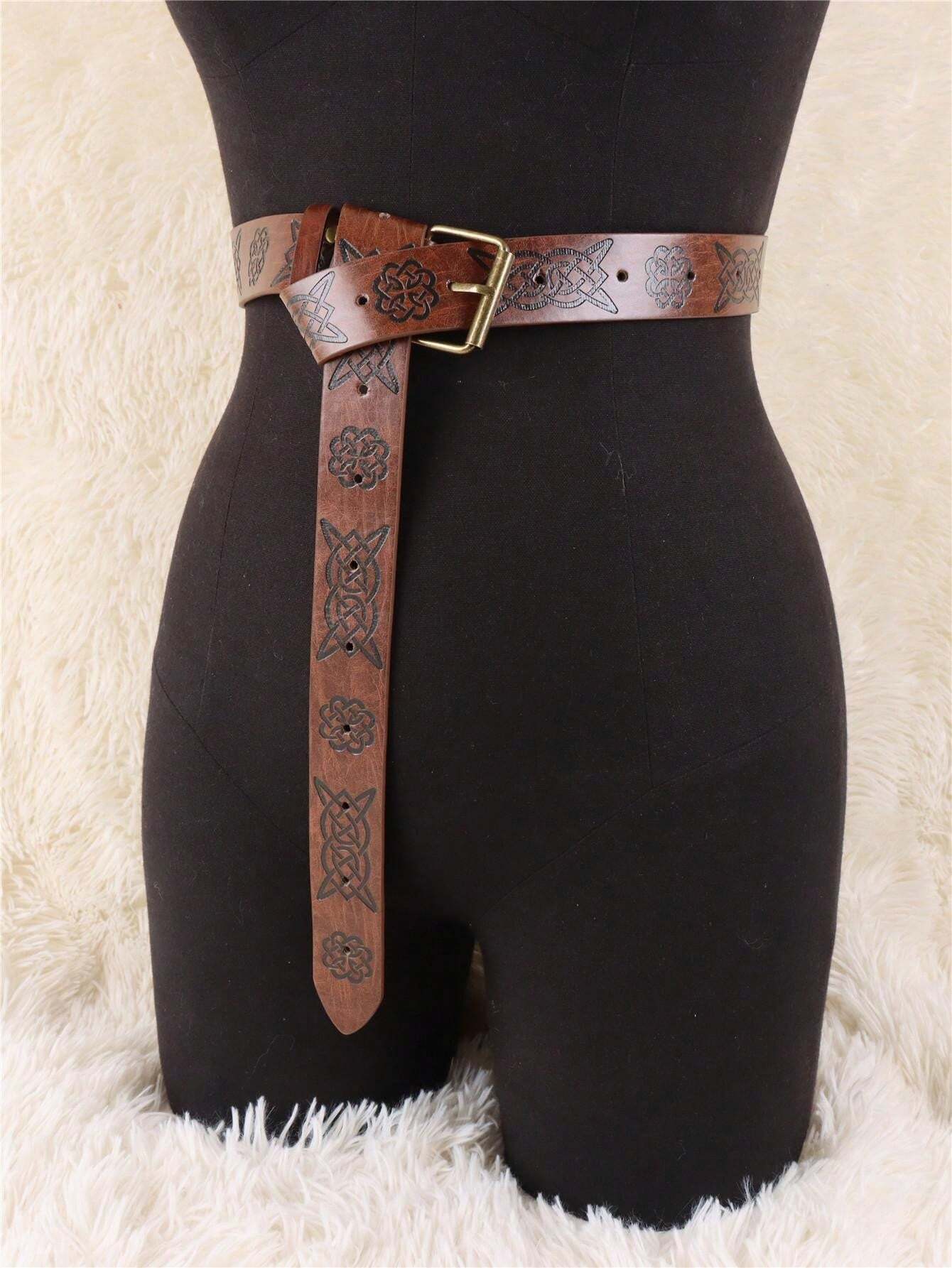 Viking Adventure Warrior Renaissance Belt Celtic Belt Men's Leather ...