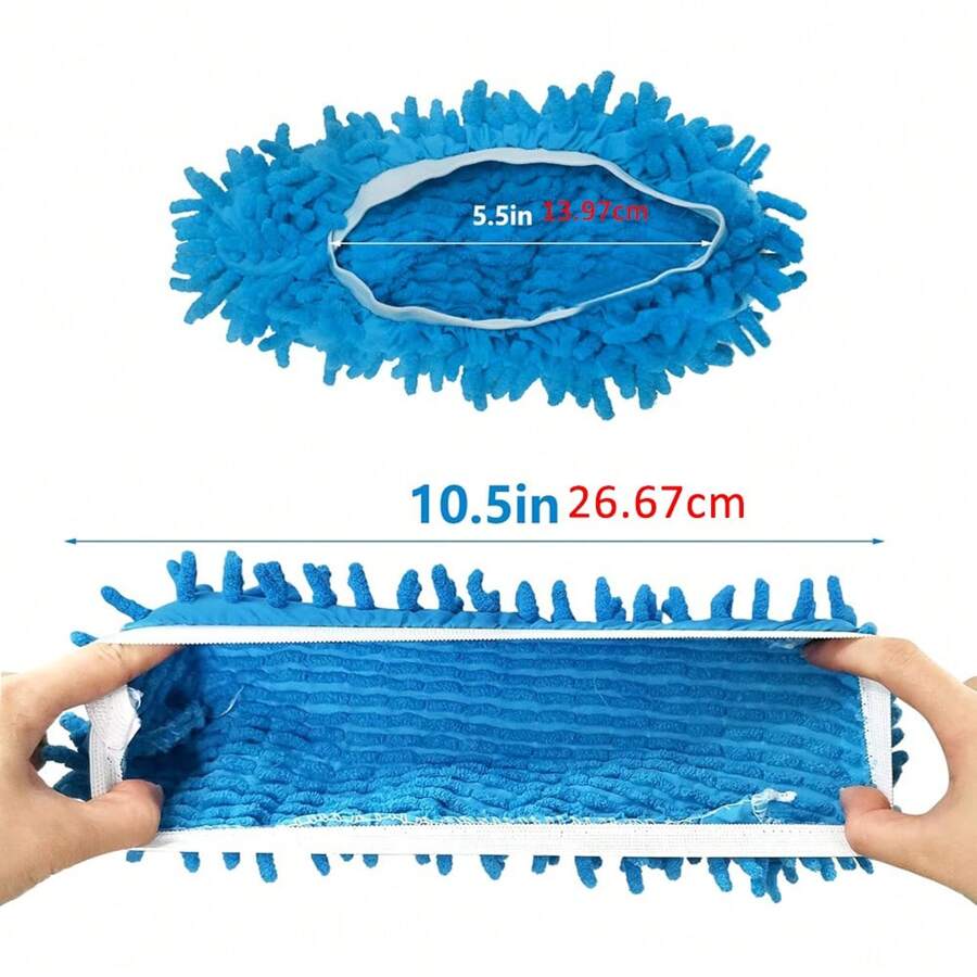 10pcs Mop Slippers Set For Floor Cleaning, Washable & Reusable Shoe ...