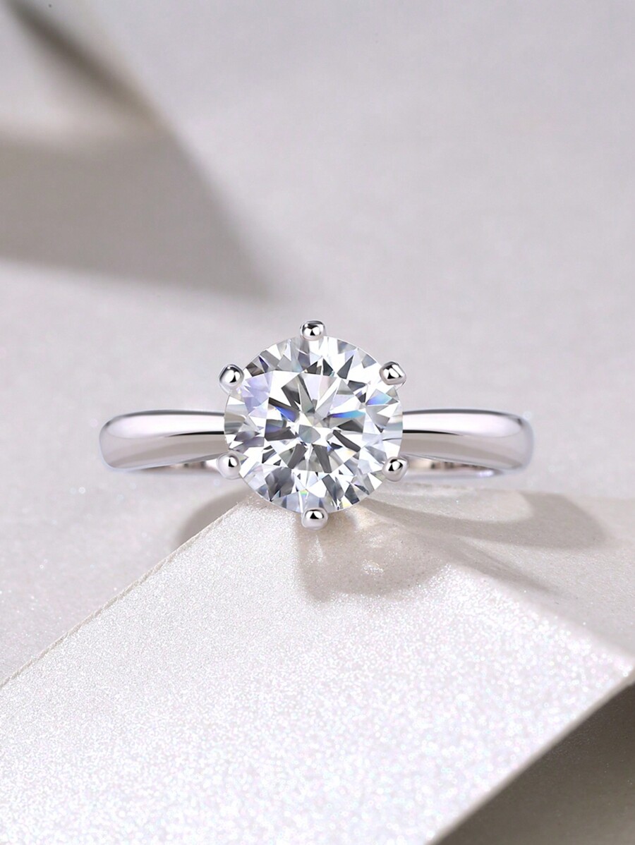 GRA Certified 1/2/3/5CT Moissanite Ring VVS1 Lab Diamonds Solitaire ...