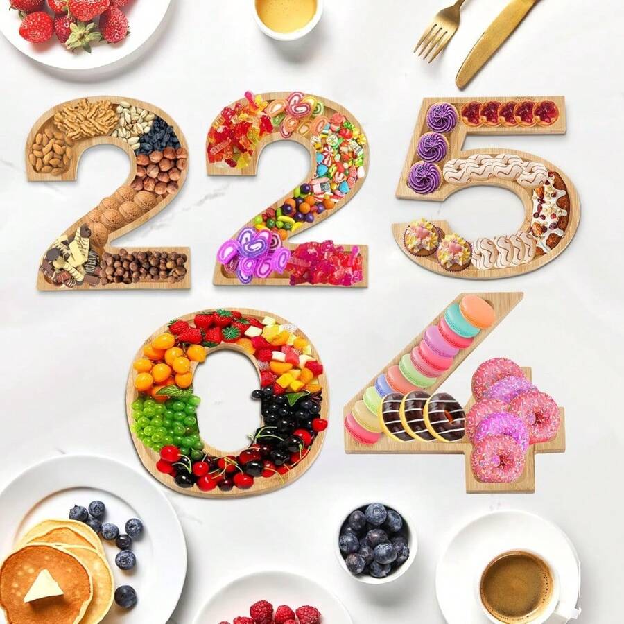 2024 Deli Plate Numbers 5 Pieces 2025 Wooden Deli Letters Fillable ...