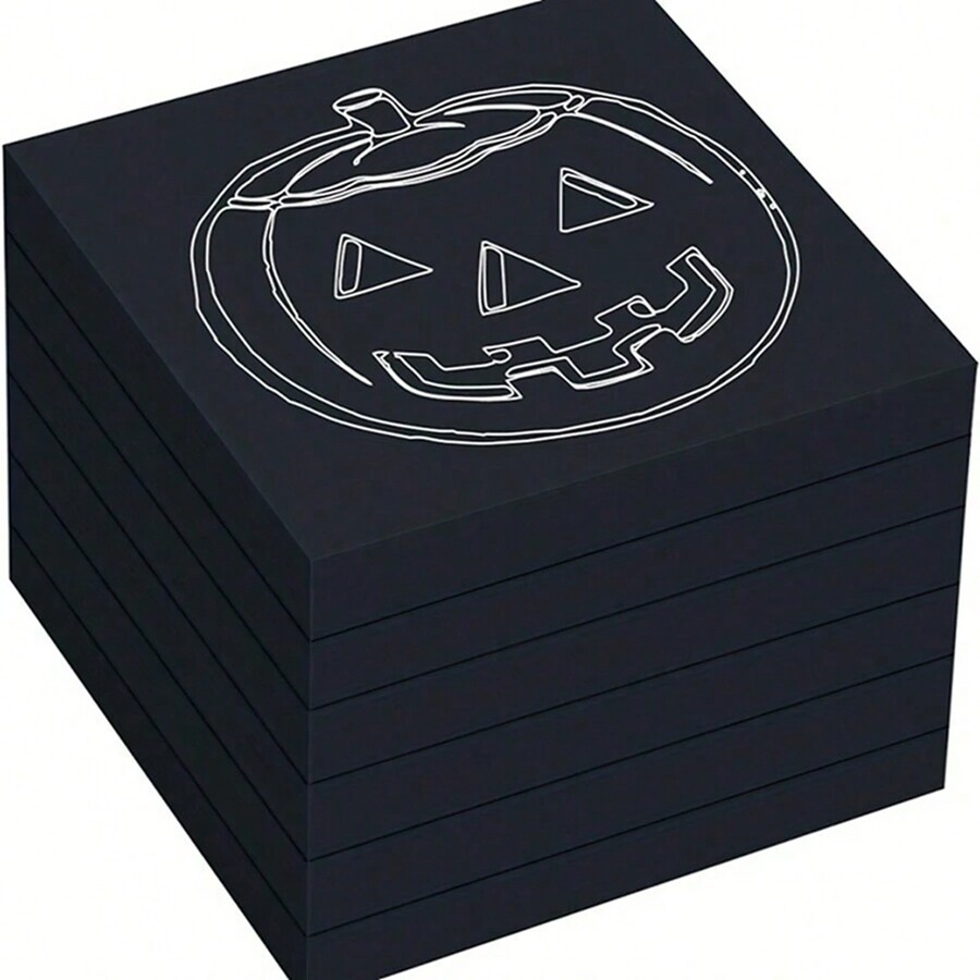 4-Pack Creative All-Black Sticky Notes, Student-Friendly Removable Memo ...