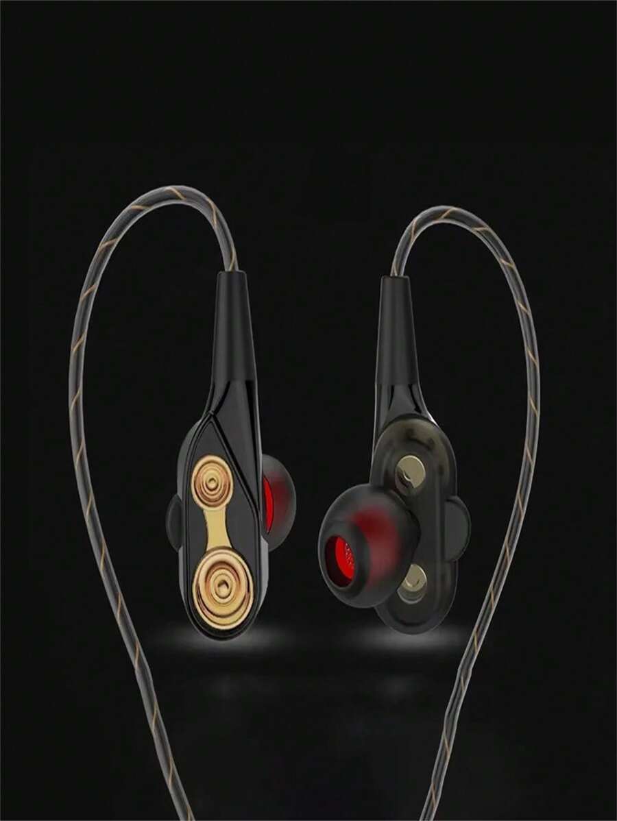 Explosive Double Moving Coil Headphones In Ear Subwoofer Cross Border ...