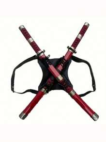 1pc Deadpool Adjustable PU Leather Double Sword Strap, Cosplay ...