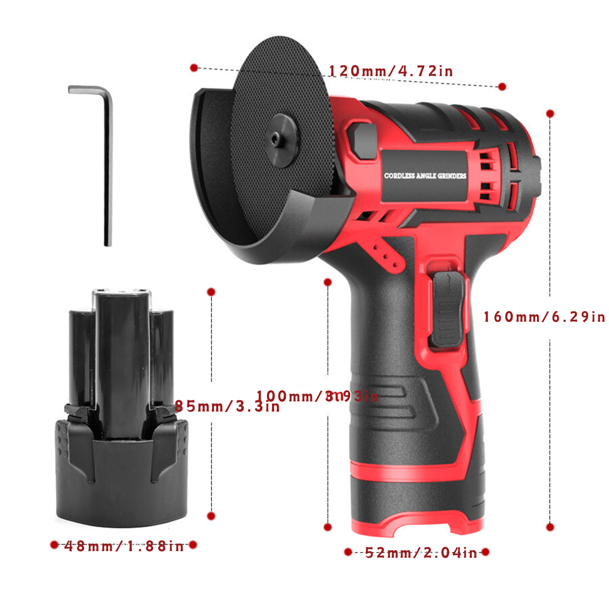 Lithium Electric Mini Brushless Angle Grinder Grinder Cutting Machine ...
