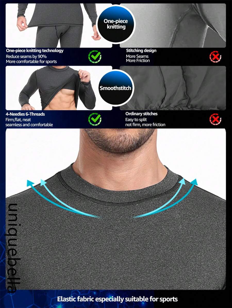 UNIQUEBELLA Conjunto de ropa interior térmica estilo novio Pantalones ...