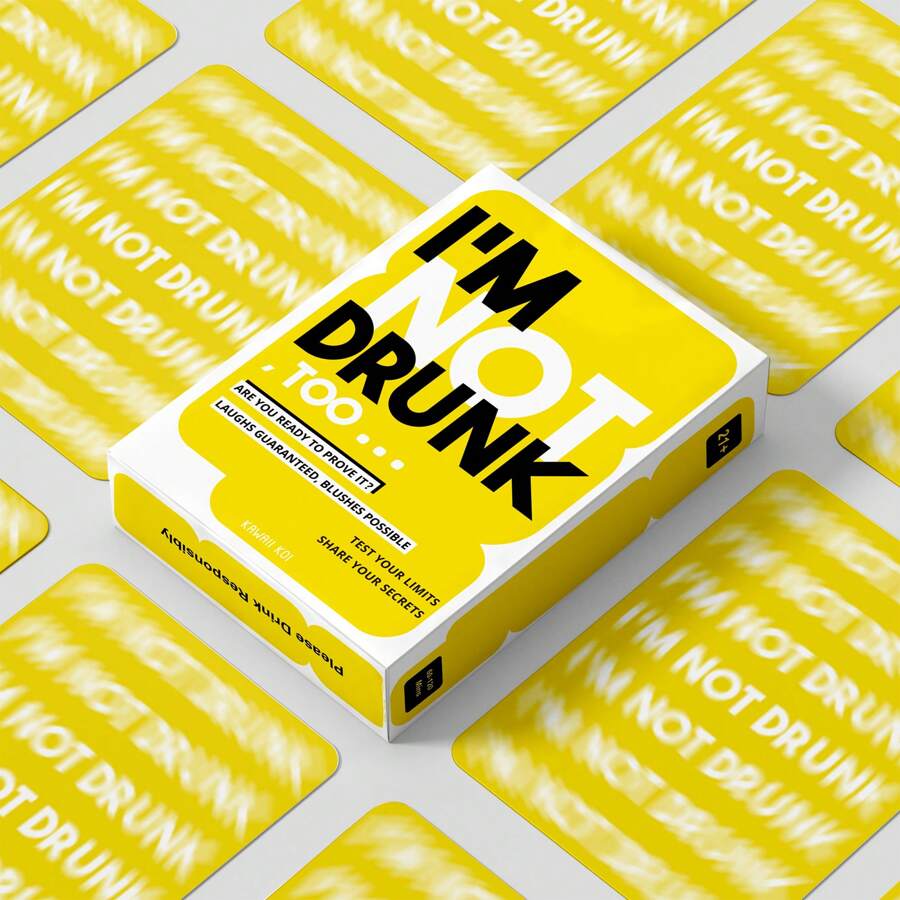 Party Drinking Game Cards Set For Game Nights - I'M NOT DRUNK & TOO ...