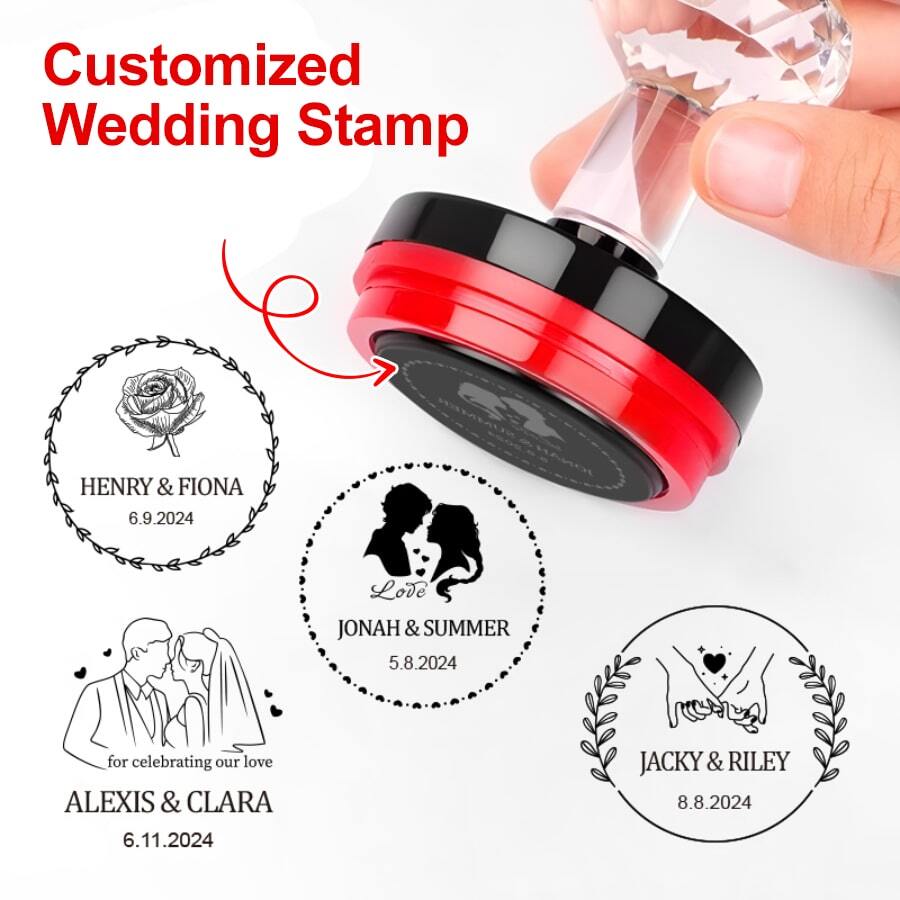 Customized Couple's Stamp For Wedding Invitations And Event Favors ...