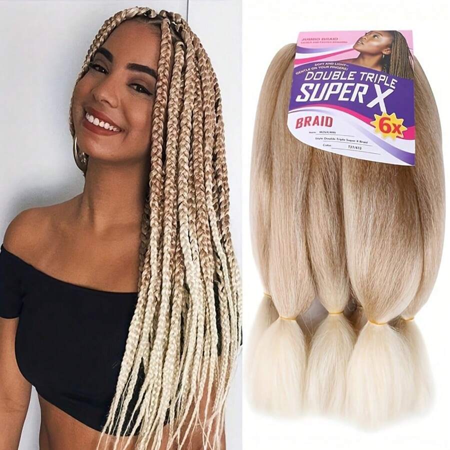 BELLQUEEN 24 Inch 6 Packs Yaki Braiding Hair, Two Tone Yaki Texture ...