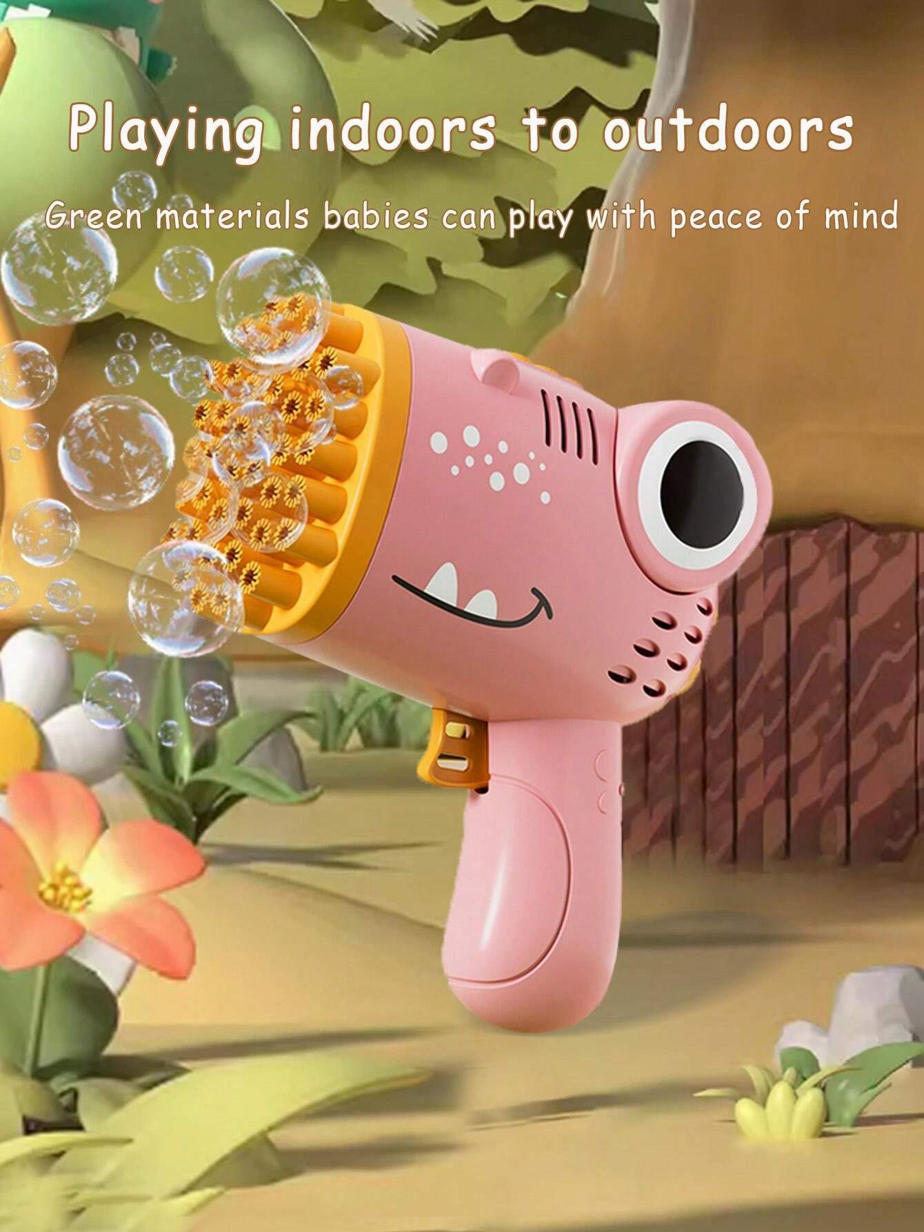 Kids Handheld Bubble Blower Toy, Outdoor Dinosaur Style Bubble Machine ...