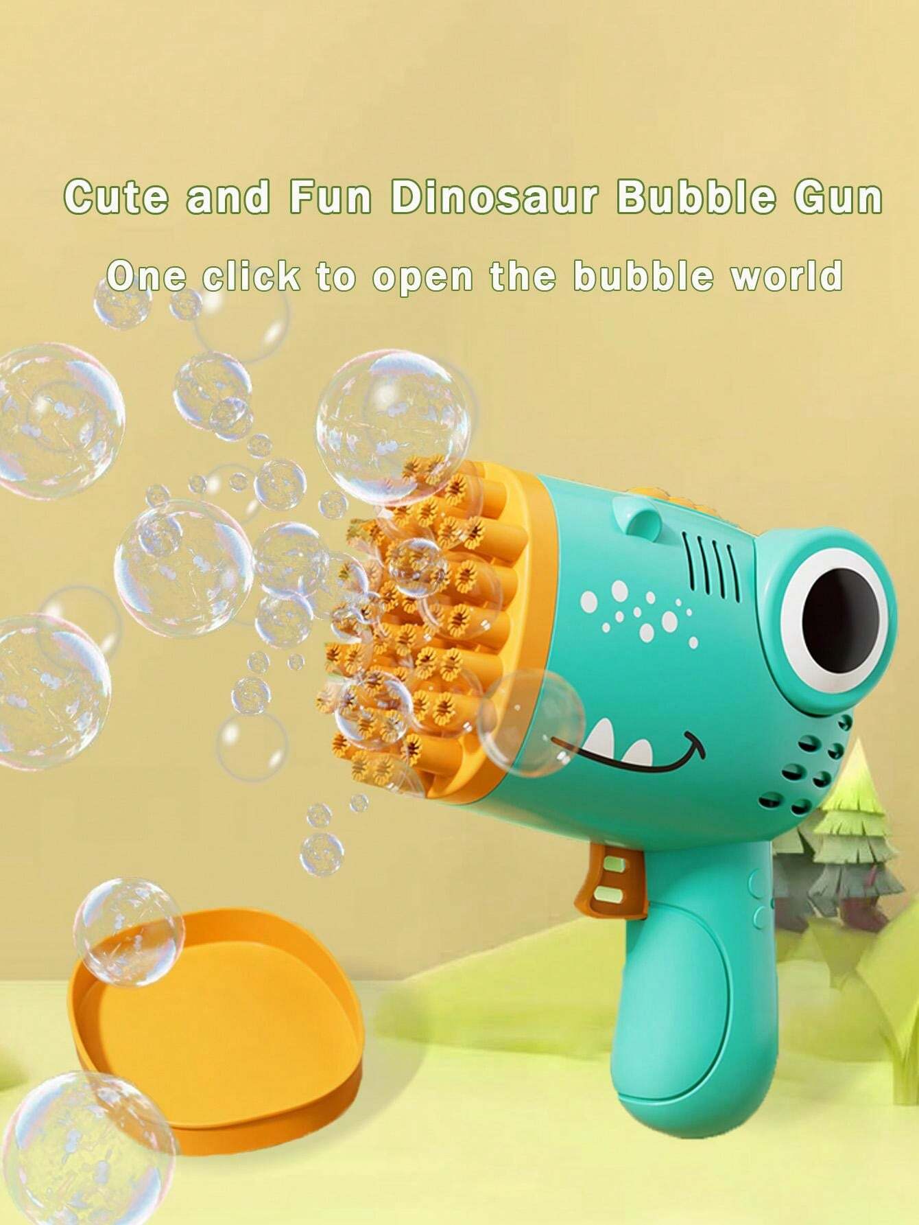 Kids Handheld Bubble Blower Toy, Outdoor Dinosaur Style Bubble Machine ...