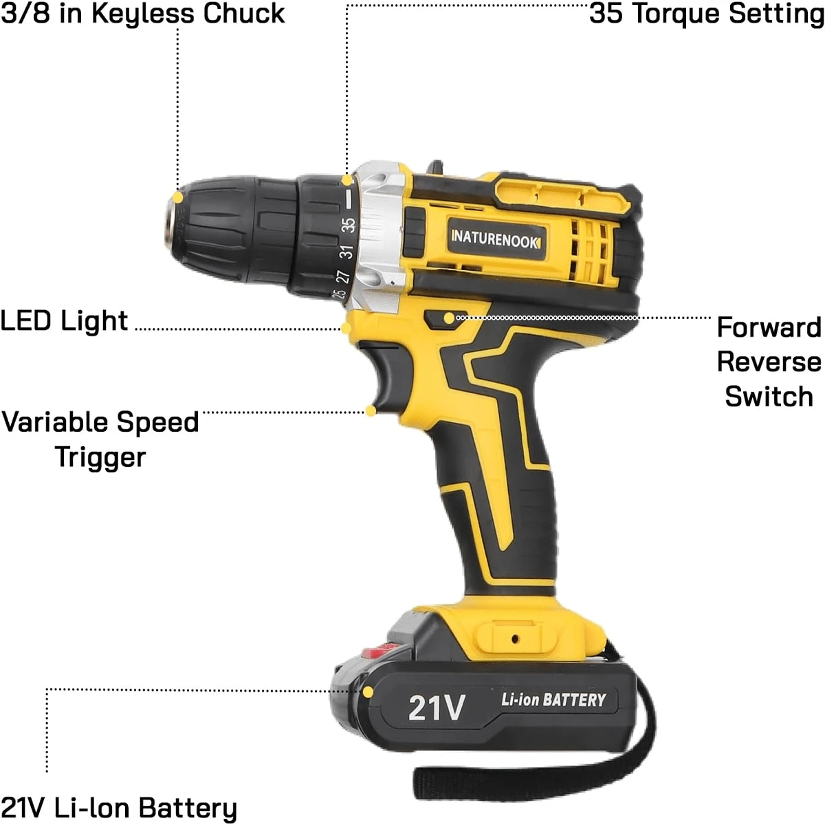 Drill Set Electric Screwdriver Cordless Power Drill Tools Cordless ...