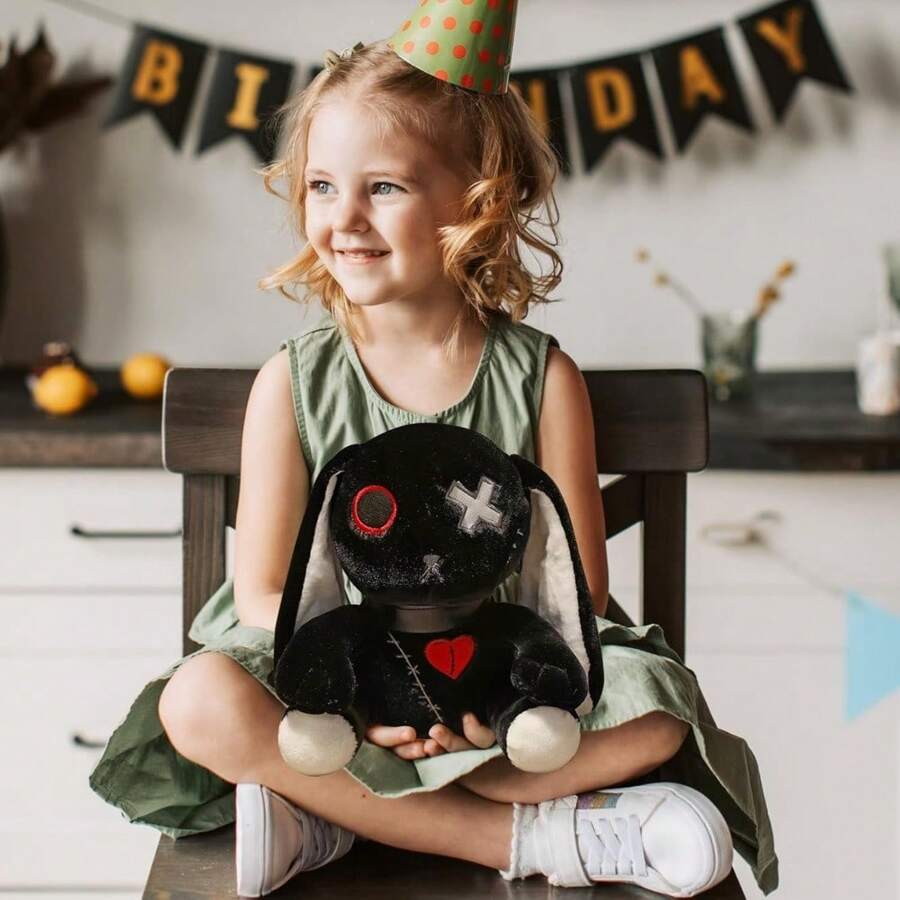 Goth Bunny Plush Rabbit Stuffed Animal Horror Plushies Easter Stuffed ...