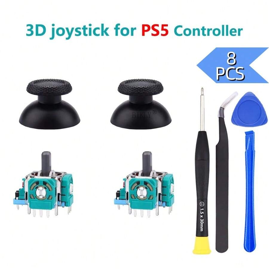 8 PCS Joysticks Replacement For PlayStation 5 Dual-Sense PS5 Controller ...