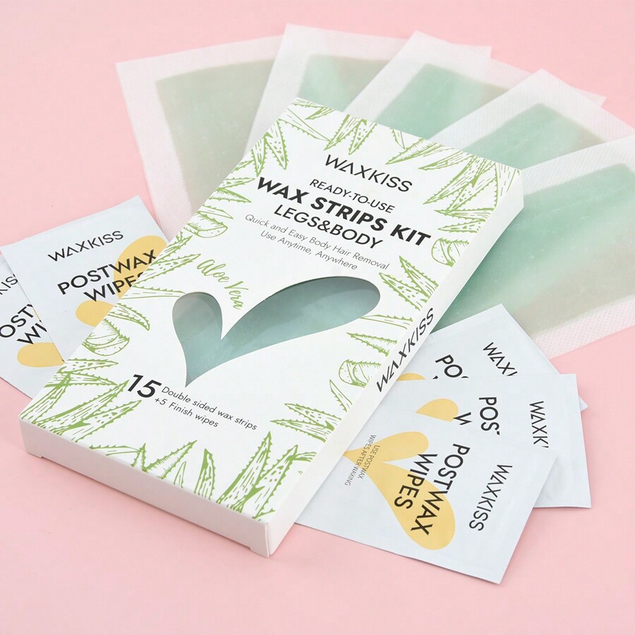 WAXKISS Includes 30 Hair Removal Wax Strips And 5 Post-Wax Wipes ...