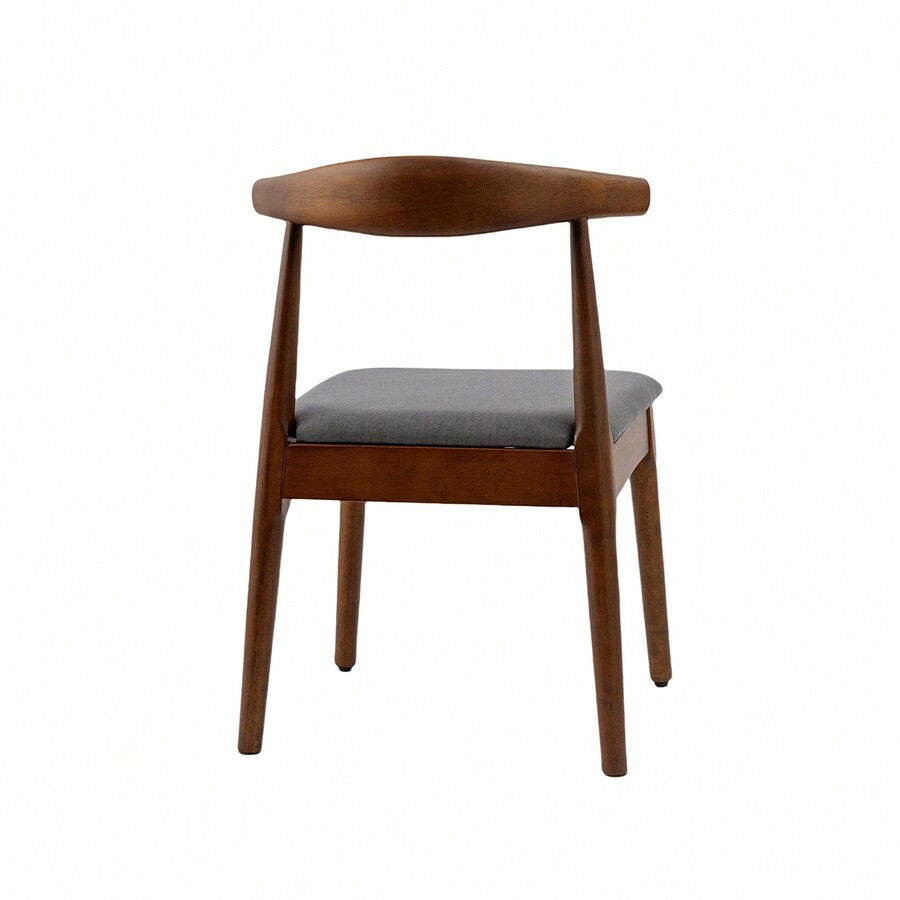 Mid Century Dining Room Chairs Set Of 2,Wood And Fabric Upholstered ...