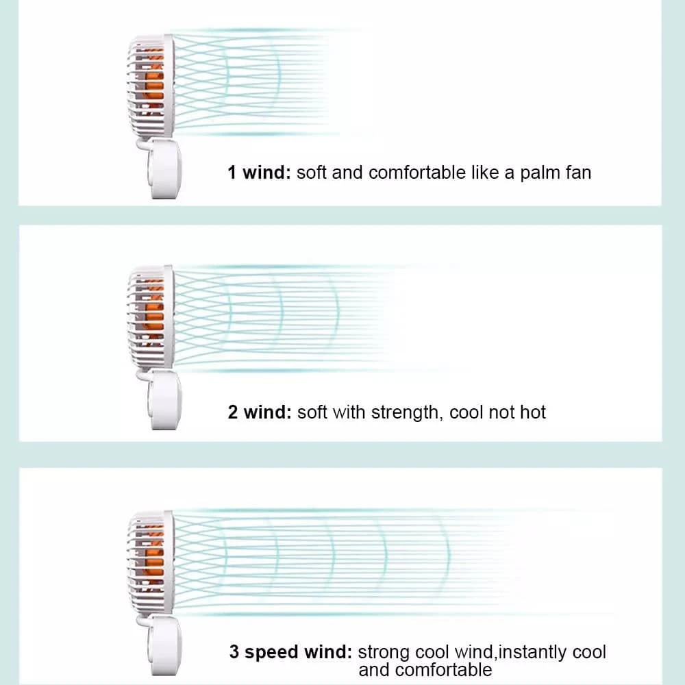 Portable Rechargeable Handheld Fan - Small Quiet Personal Cooler ...