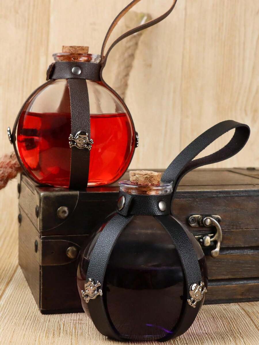 Glass Bottles With Cork Stopper Dark Magical Potion Bottle For ...