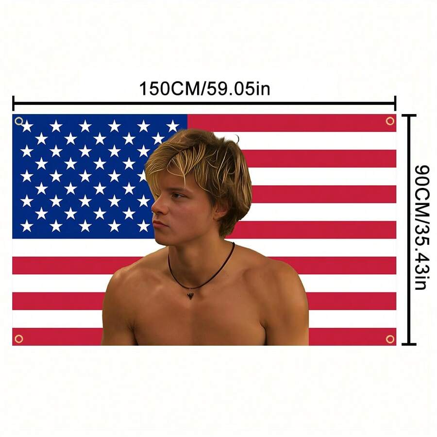 1pc JJ Outerbanks Flag Tapestry JJ Maybank American Flag Aesthetic ...