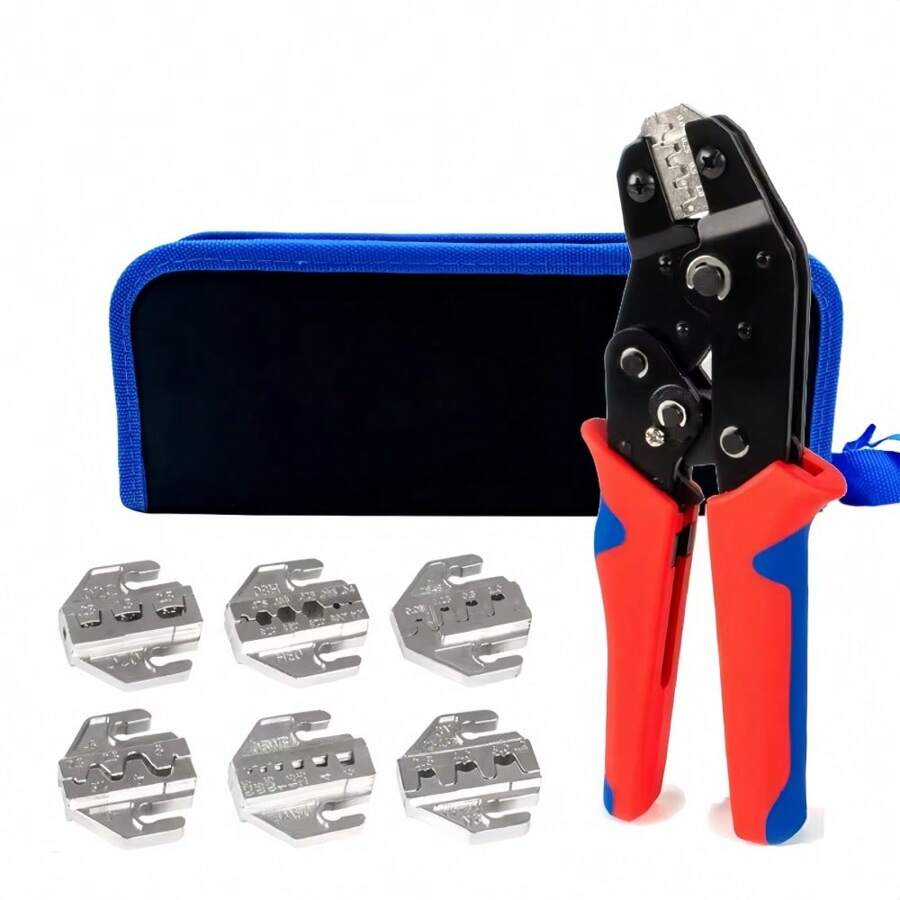 Ratchet Crimping Tool Kit With Interchangeable Jaws, Suitable For ...