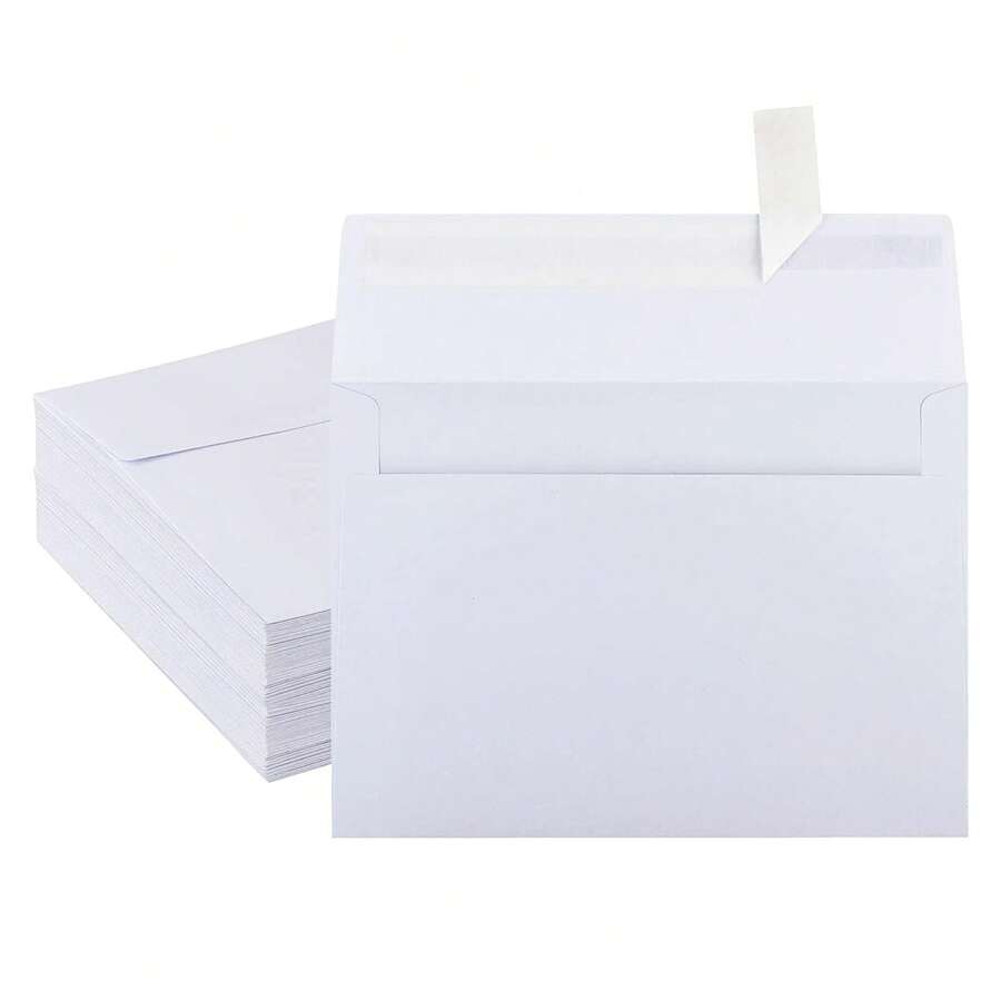 50 Packs White Envelopes 4 X 6 Inch White Envelopes,A4 Envelopes, Card ...