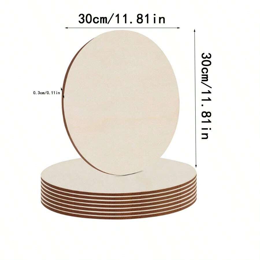 Kids DIY Plain Wooden Discs For Painting, Unfinished Round Wood Slices ...