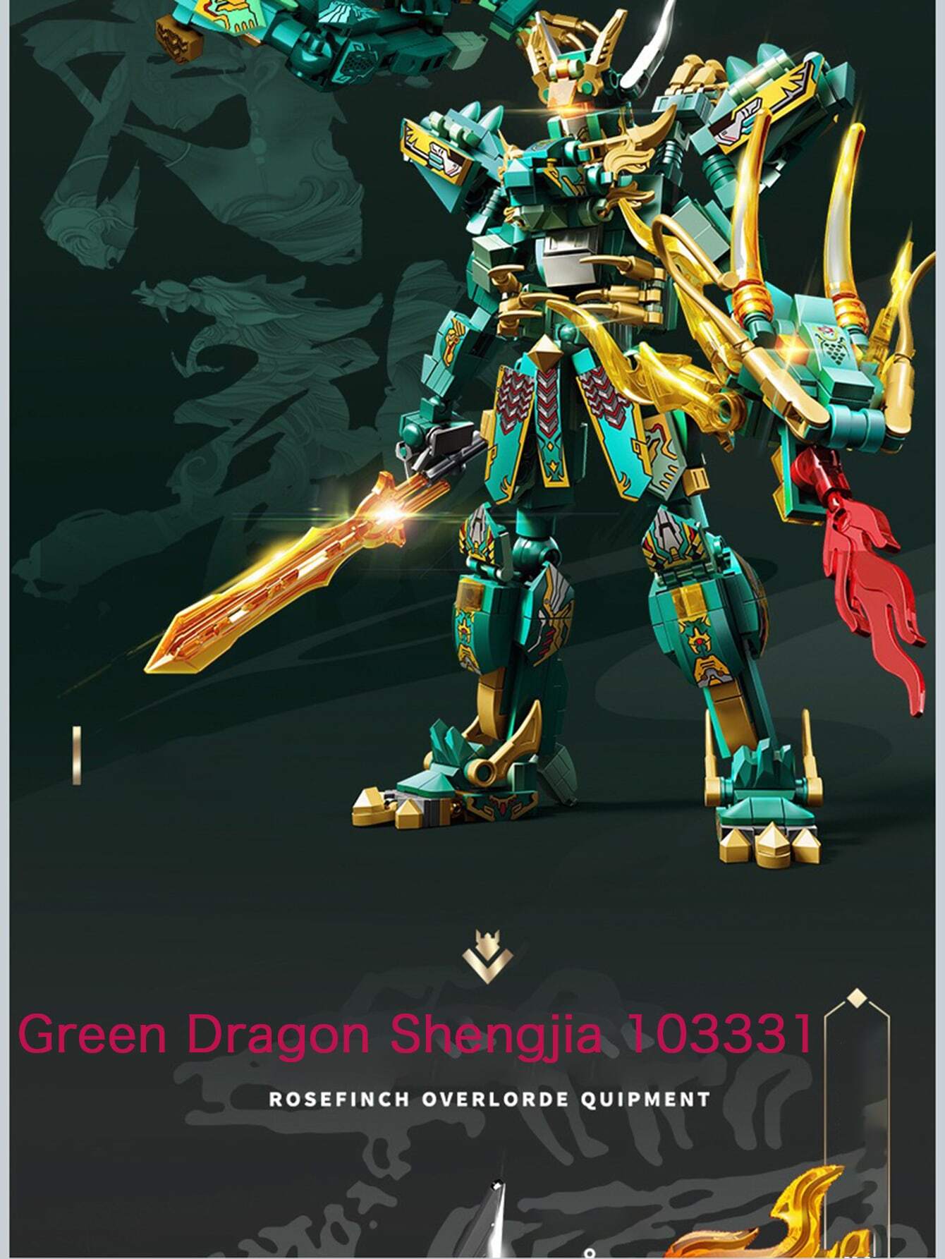 Sembo Blocks Stahl Mecha Phönix, Weißer Tiger, Blaue Drachen Serie ...